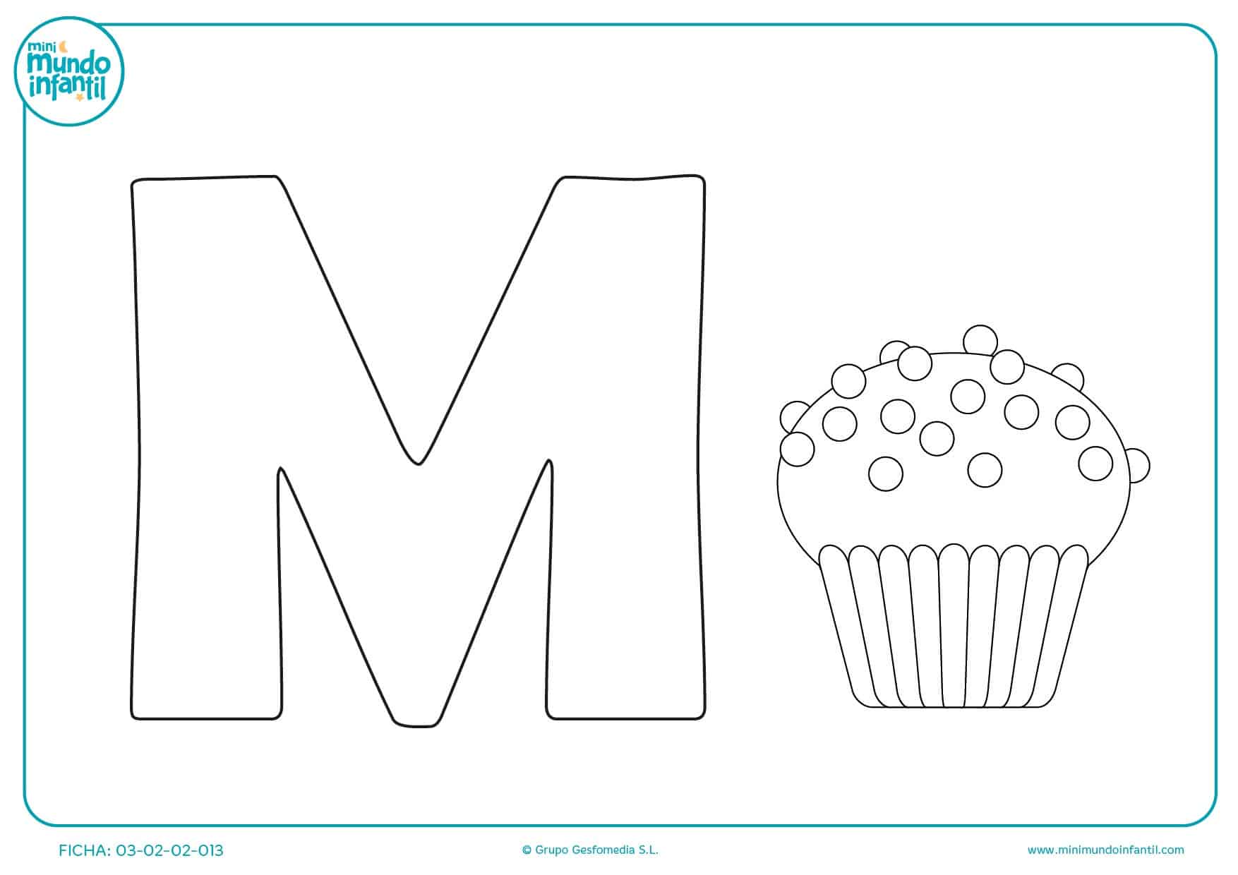 Letra m para colorear - Imagui