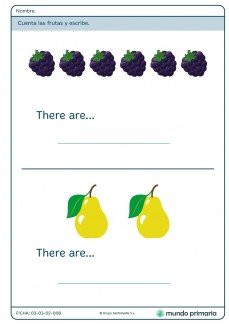 Ejercicios de INGLÉS para niños de primaria Para imprimir