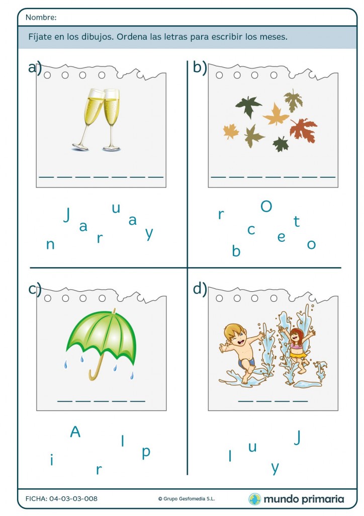 Los meses del año en inglés 【Months of the year】