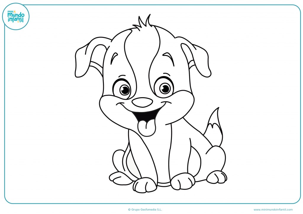 Dibujos de Perros para Colorear (A Lápiz y Fáciles)
