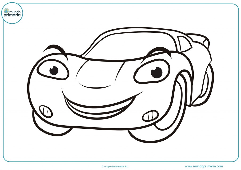 Dibujos de coches para colorear - Mundo Primaria