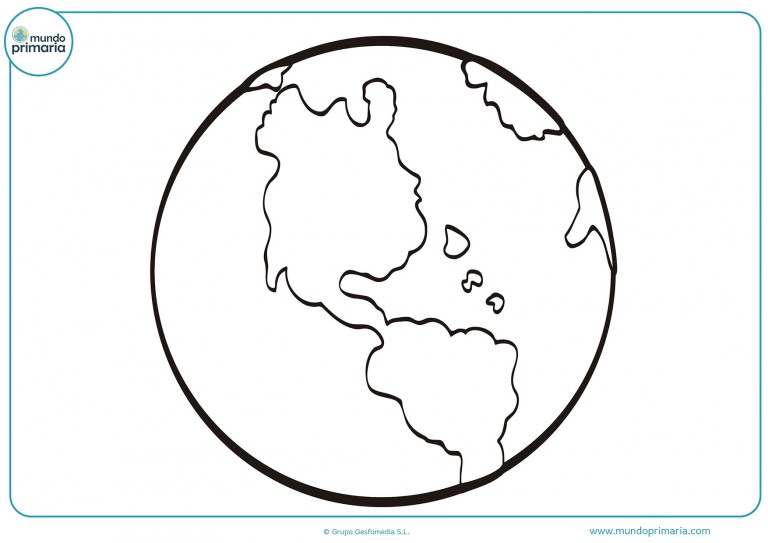 Dibujos De Planetas Para Colorear Mundo Primaria