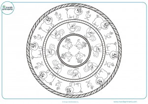 Dibujos de MANDALAS PARA COLOREAR para niños