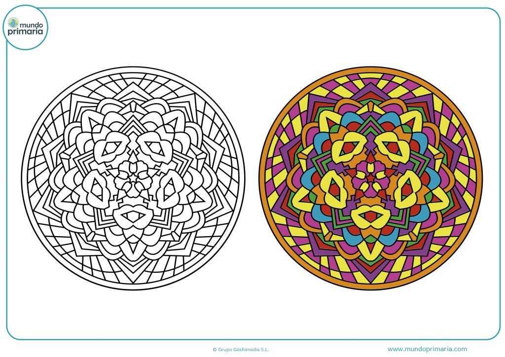 Dibujos de MANDALAS PARA COLOREAR para niños