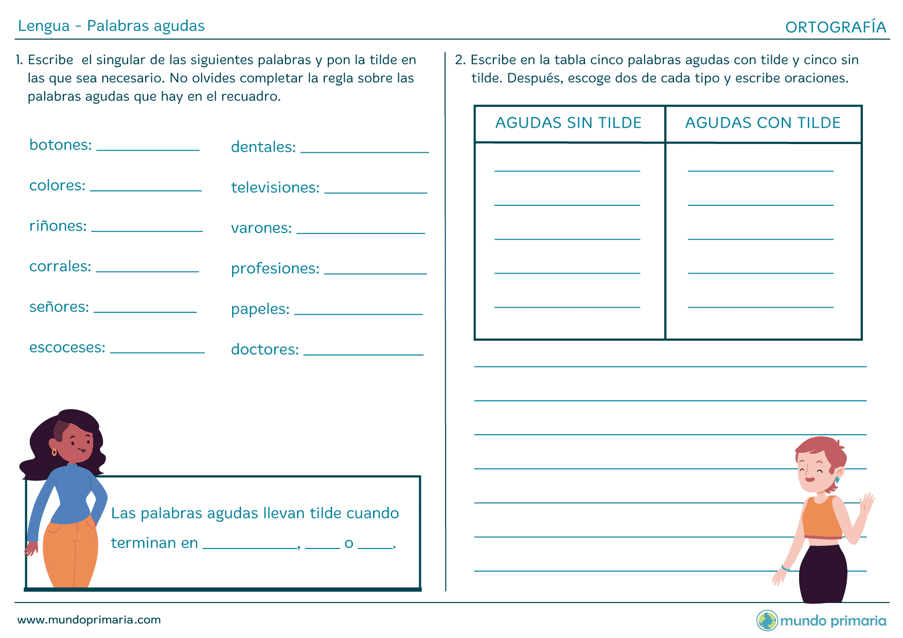 Las palabras agudas 【¿Qué son? ¿Cómo se acentúan?】