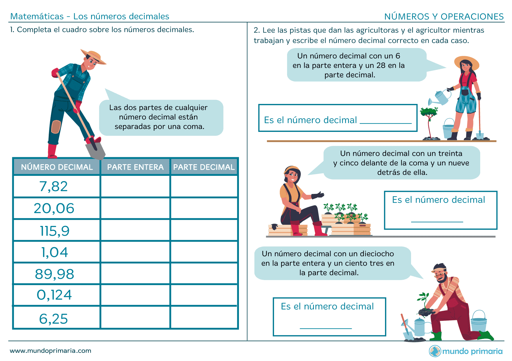 Los números decimales 【décimas, centésimas y milésimas】